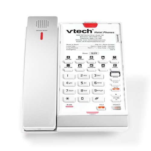 Alcatel Lucent - VTech A2411 Silver Pearl Contemporary Analog Cordless ...